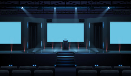 Stage event conference tribune convention hall Vector Image