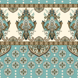 Lace bohemian seamless border with floral Vector Image