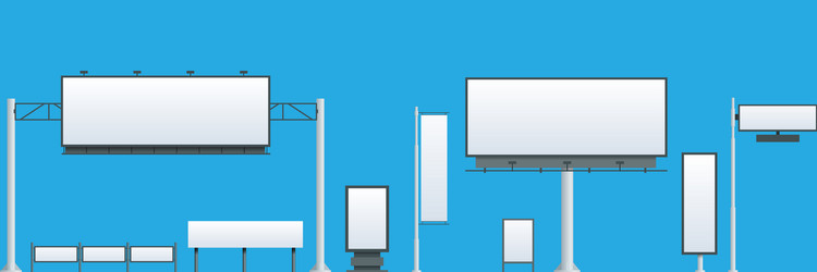 Billboard flat set of different perspectives Vector Image