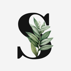 Green letter s Royalty Free Vector Image - VectorStock