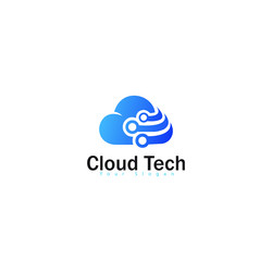 Cloud tech logo design template stylish log Vector Image