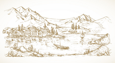 Medieval Manor Drawing