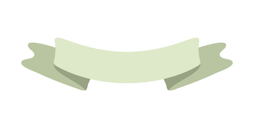 Light green ribbon banner icon web design element Vector Image