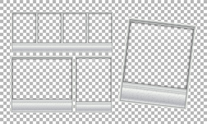 Photo frame template on transparent background Vector Image