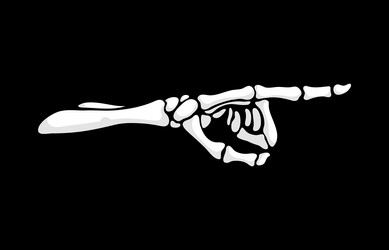 Skeleton hand clenches into a bony fist gesture Vector Image