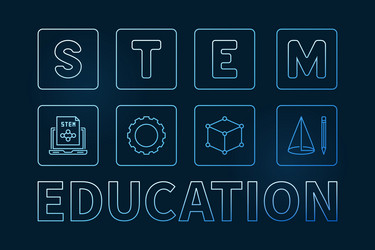 Stem science technology engineering mathematics Vector Image