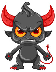 Angry devil cartoon character Royalty Free Vector Image