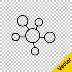 Black mind map infographic icon isolated Vector Image