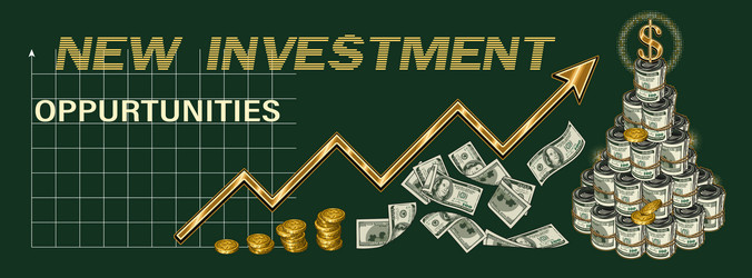 Horizontal money banner business finance concept Vector Image