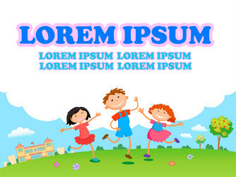 Children play clouds design over sky background Vector Image