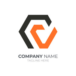 C and v logo Royalty Free Vector Image - VectorStock