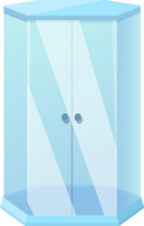 Home shower stall icon cartoon style Royalty Free Vector
