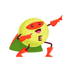 Cartoon sodium or natrium superhero character Vector Image