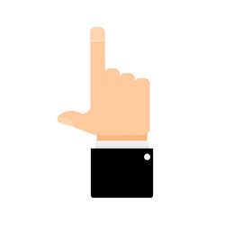 Human hand with index finger up gesture isolated Vector Image