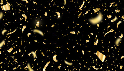 Gold confetti explosion celebration isolated Vector Image