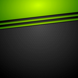 Black and green abstract tech background Vector Image