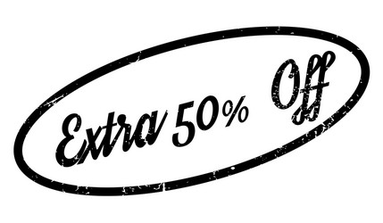 Extra 50 off rubber stamp Royalty Free Vector Image
