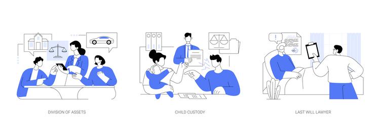 Child custody isolated cartoon Royalty Free Vector Image