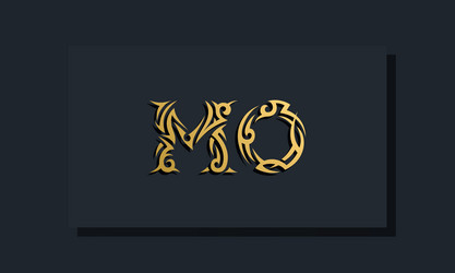 Initial letters mo monogram logo design bundle Vector Image