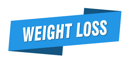 Weight loss banner ribbon label sign Royalty Free Vector