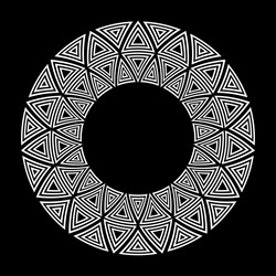 Pattern in circle shape Royalty Free Vector Image