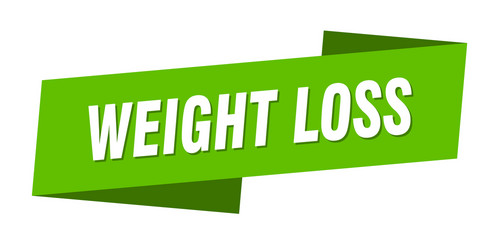 Weight loss banner ribbon label sign Royalty Free Vector