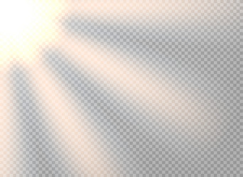 Sun rays effect template with transparent Vector Image