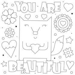 You are great coloring page Royalty Free Vector Image
