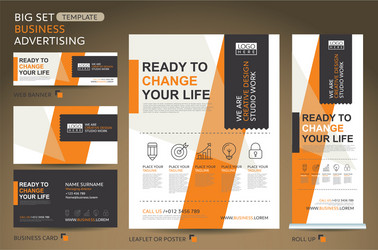 Business advertising template design Royalty Free Vector