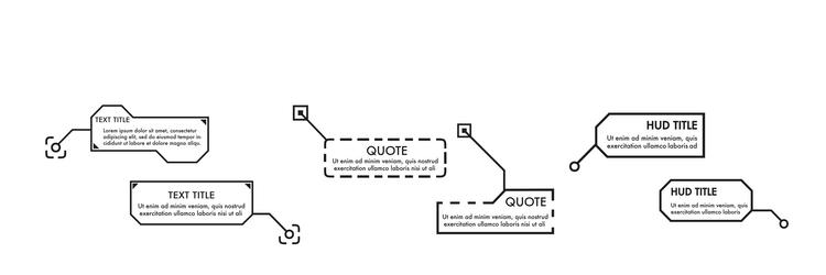 Callouts titles callout bar labels information Vector Image