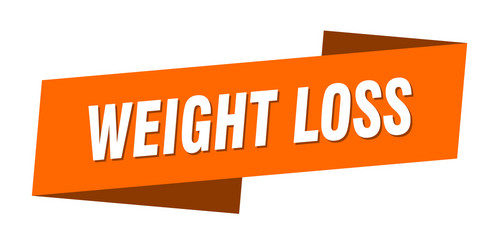 Weight loss banner ribbon label sign Royalty Free Vector