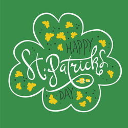 St patricks day abstract clover logo design Vector Image