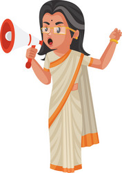 Politician lady cartoon character Royalty Free Vector Image