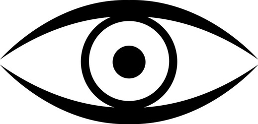 Black eye doodle logo Royalty Free Vector Image