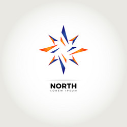 Logo water star emblem Royalty Free Vector Image