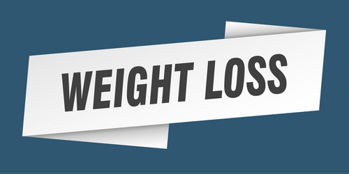 Weight loss banner ribbon label sign Royalty Free Vector