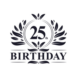 25th anniversary logo 25 years design Royalty Free Vector