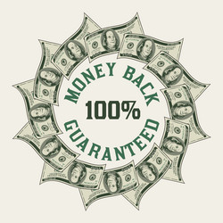 Circular money frame with us dollar bills Vector Image