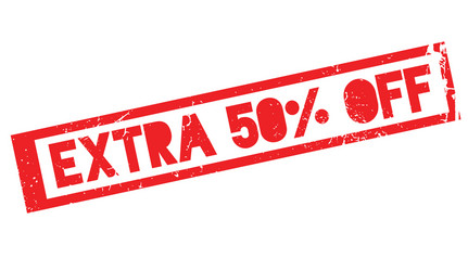 Extra 50 off rubber stamp Royalty Free Vector Image