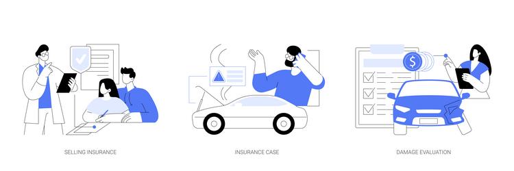 Insurance company isolated cartoon Royalty Free Vector Image