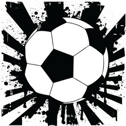 Soccer ball and old plaster wall damage Royalty Free Vector