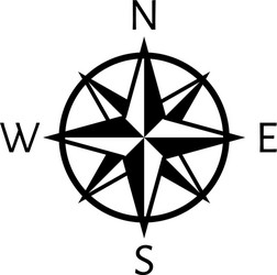 North symbol compass Royalty Free Vector Image