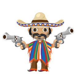 Fictional cartoon character - cheerful mexican Vector Image