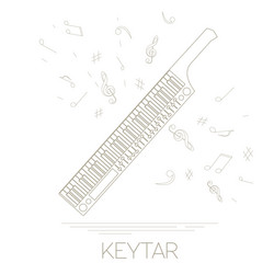 Musical instruments graphic template keytar Vector Image