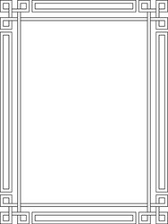 Roman style black ornamental decorative frame Vector Image