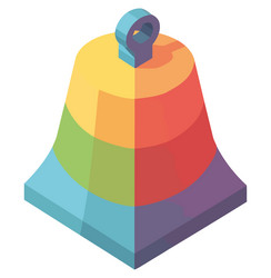 A shiny colored handbell design Royalty Free Vector Image