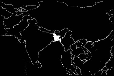 Philippines map asia black background Royalty Free Vector