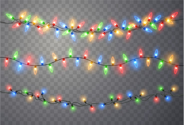 Christmas lights string Royalty Free Vector Image
