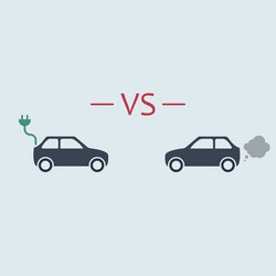 Electric car versus gasoline and diesel Royalty Free Vector