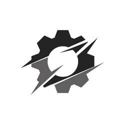 Gear logo template isolated brand identity icon Vector Image